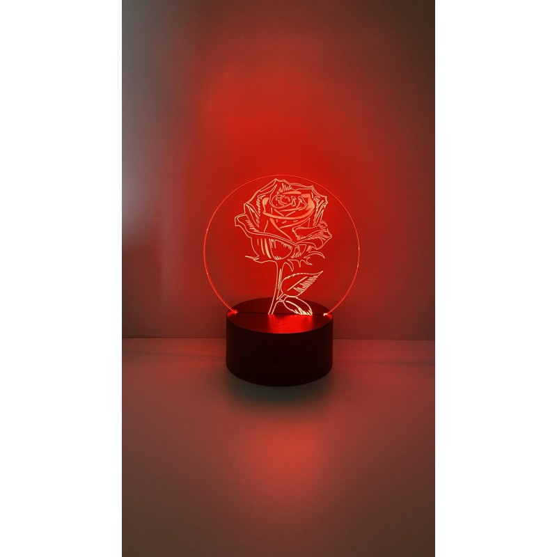 Base Lumineuse Led Avec Plaque Acrylique Gravée Au Laser